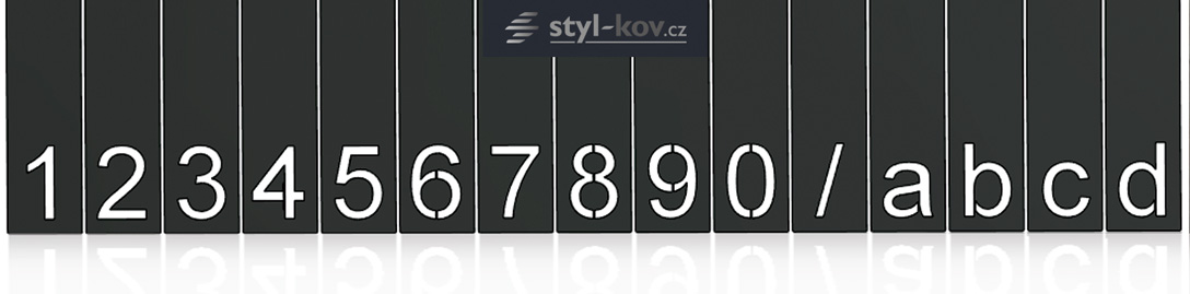 Lakovaná popisná čísla na dům | Styl-kov.cz